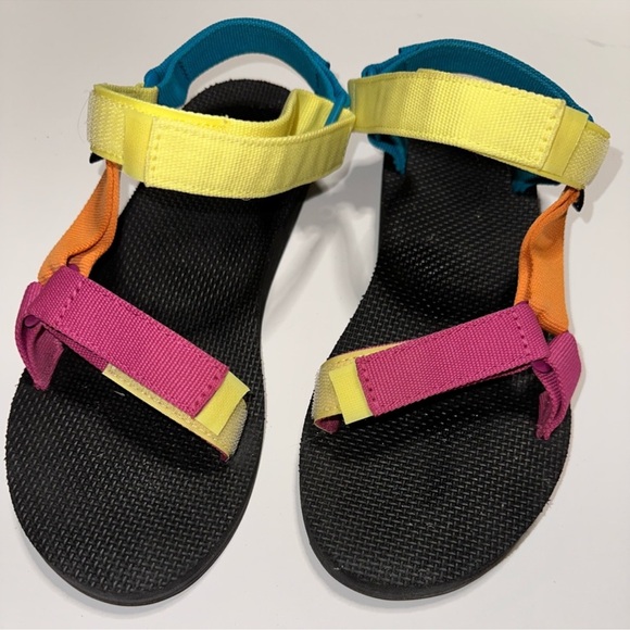 Teva | Shoes | Teva Original Universal Color Block Velcro Sandals ...